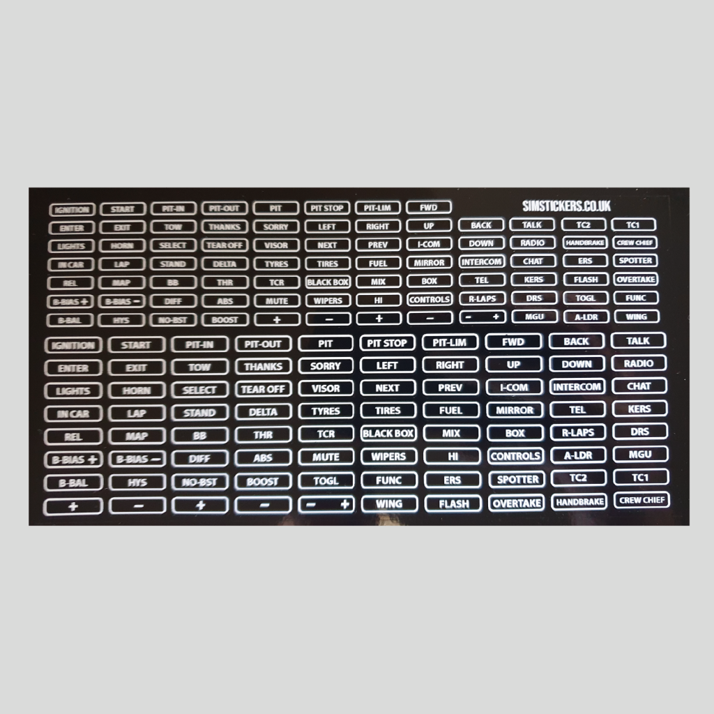 BLACK with Border | SIM STICKERS