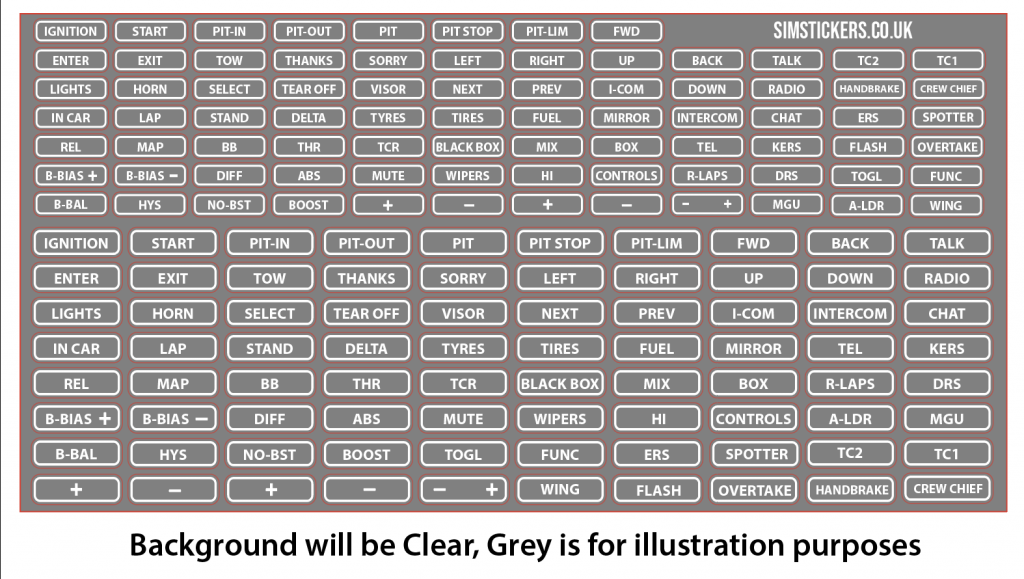 Clear with Border | SIM STICKERS