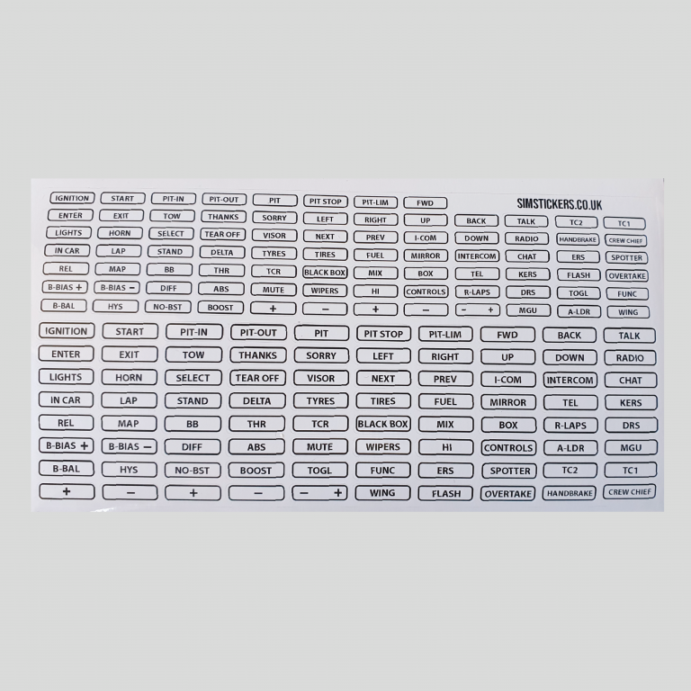 White with Border | SIM STICKERS