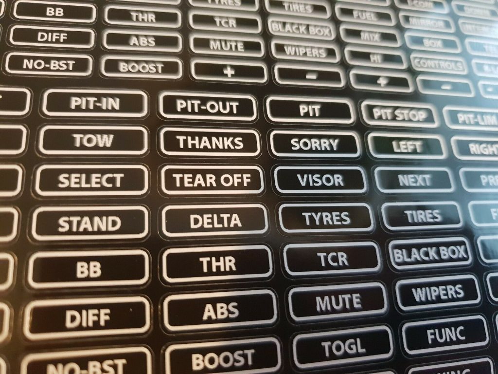 BLACK with Border | SIM STICKERS