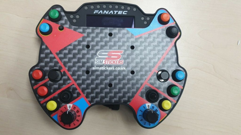 Fanatec podium button module sticker skin Custom | SIM STICKERS