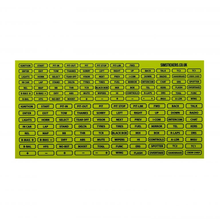 Fluorescent Yellow with Black border | SIM STICKERS